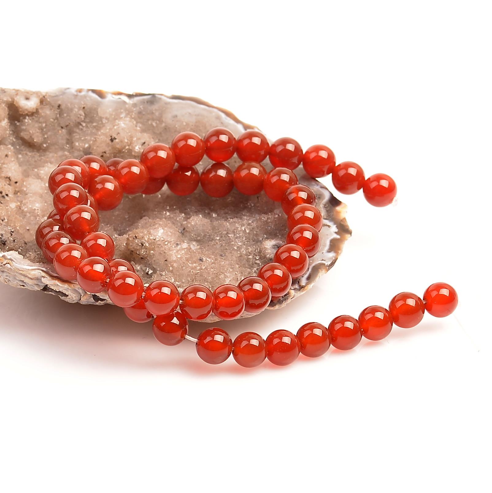 Akik Taşı Dizi (8mm) - Taş Sandığı