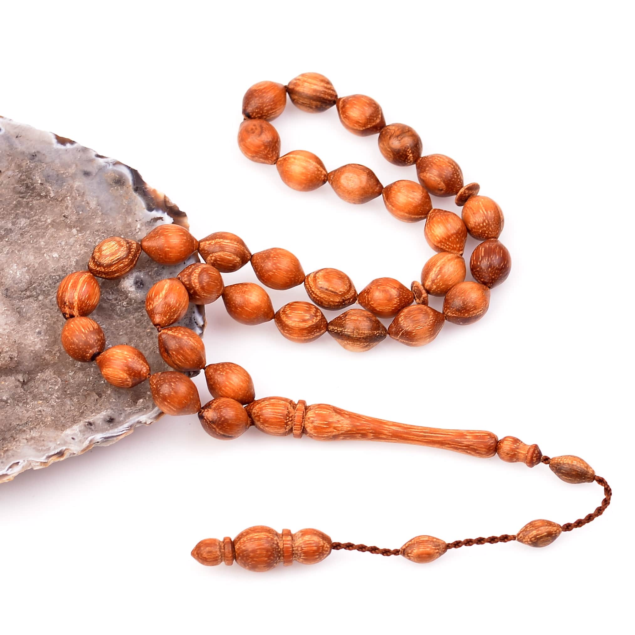 Akasya Ağacı Tesbih - 8*10 mm - Taş Sandığı