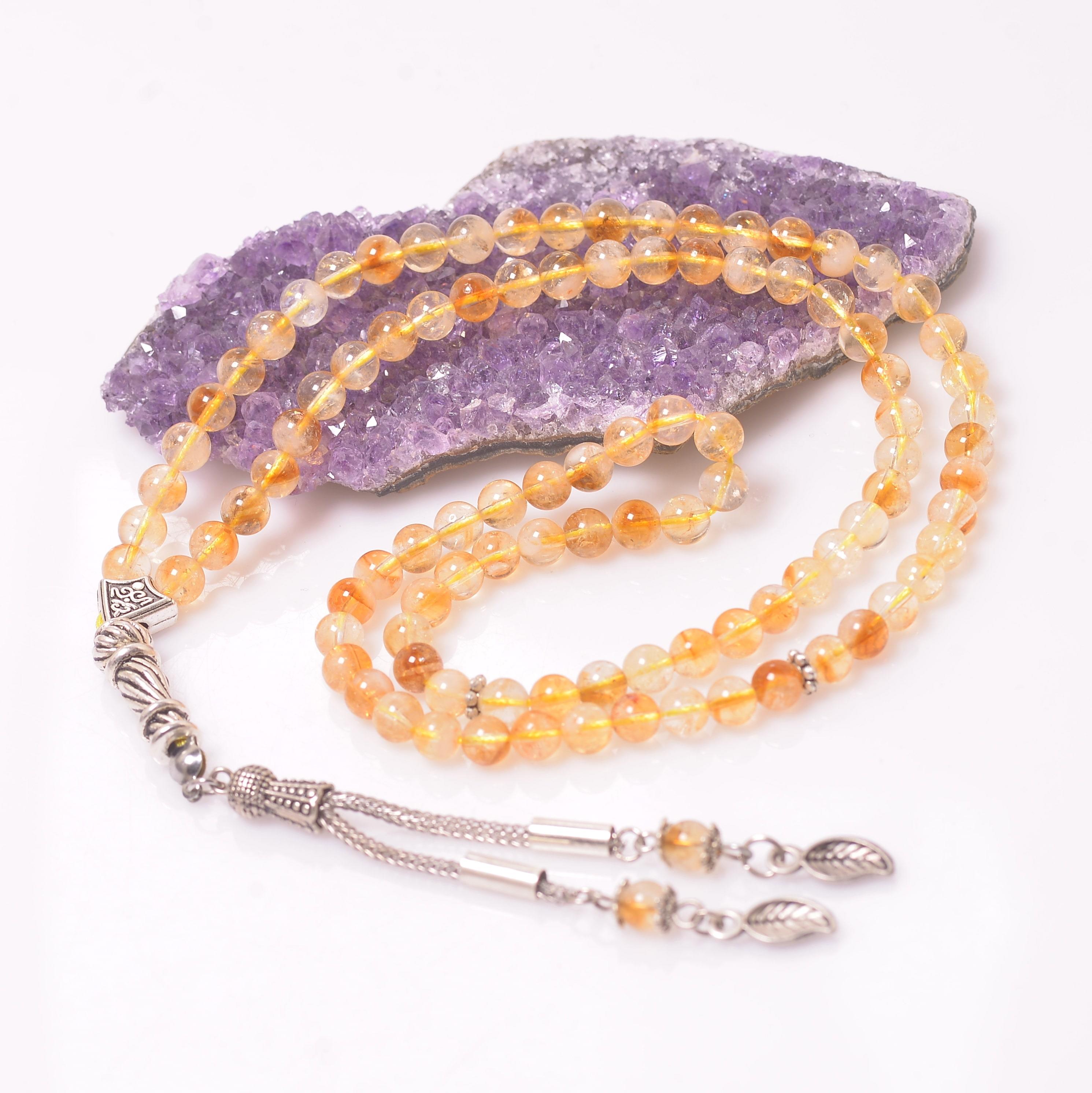 Sitrin Taşı Dua Tesbihi 99’lu 8 mm